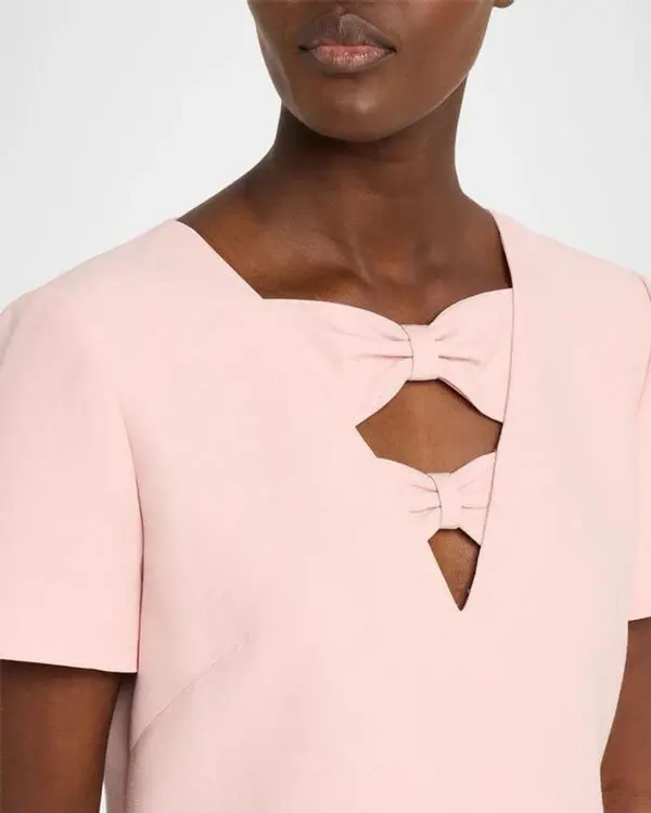 Valentino Garavani Bow Cutout Mini Dress - Rose