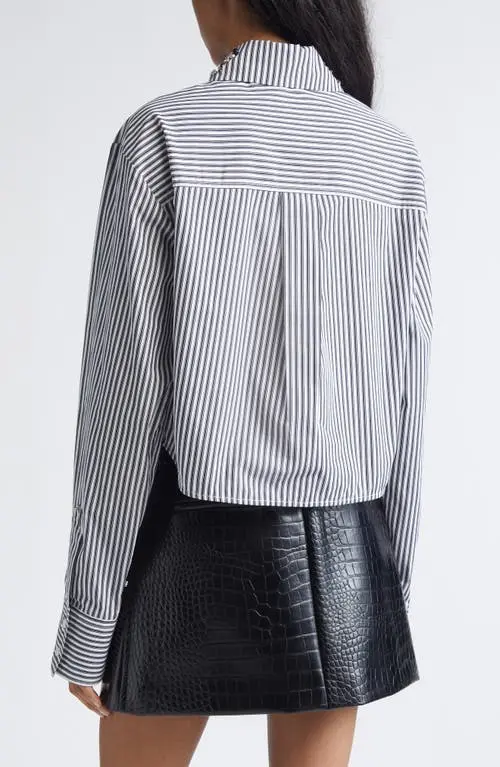 Sportmax Quagga Stripe Embellished Button-up Shirt