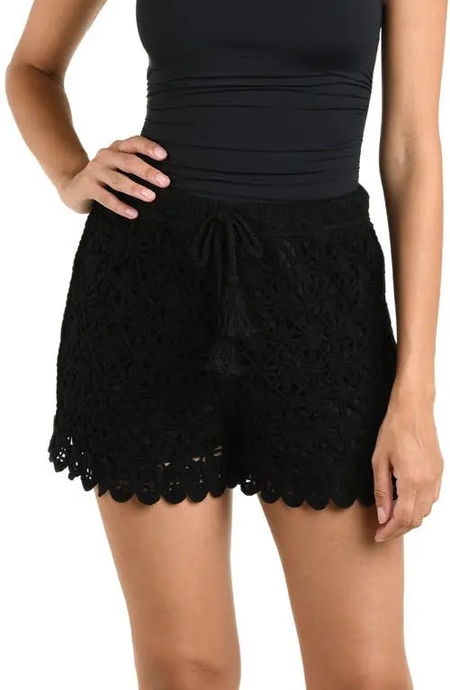 La Blanca Serenity Soutache Cover-up Shorts - Black