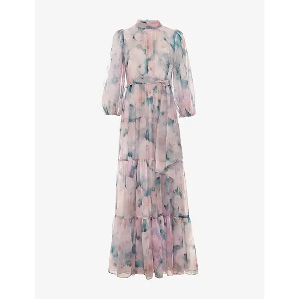 PHASE EIGHT Liyah Floral-print Woven Maxi Dress - Pale Pink