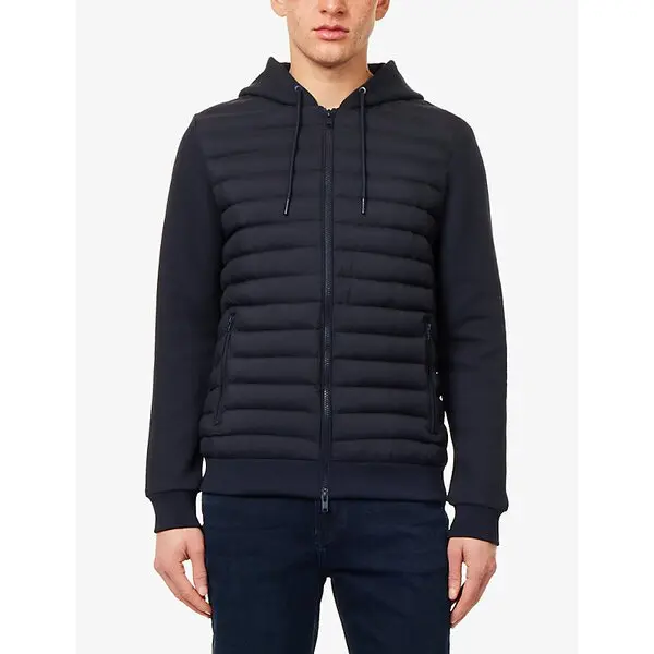 ARNE Hybrid Hooded Quilted Woven Jacket