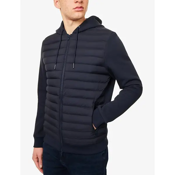 ARNE Hybrid Hooded Quilted Woven Jacket