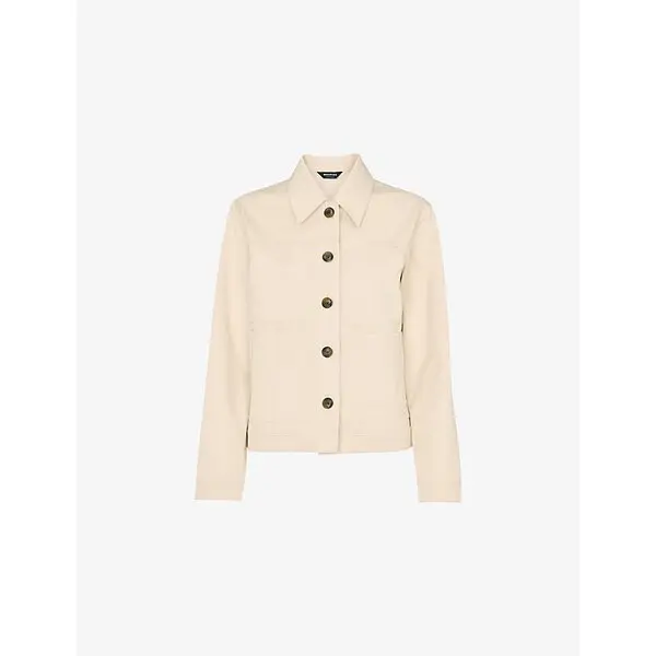 Whistles Four-pocket Cotton-blend Jacket - Cream