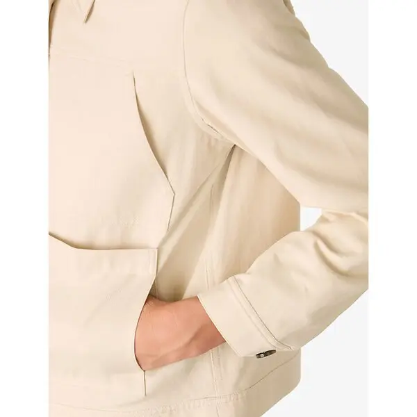 Whistles Four-pocket Cotton-blend Jacket - Cream