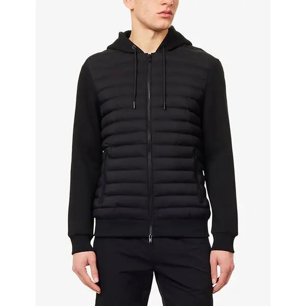 ARNE Hybrid Hooded Quilted Woven Jacket