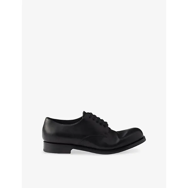 Prada Laced Leather Derby Shoes