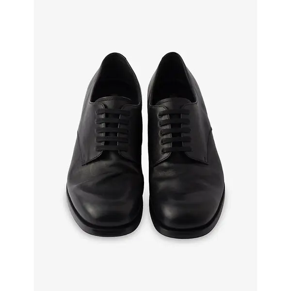 Prada Laced Leather Derby Shoes