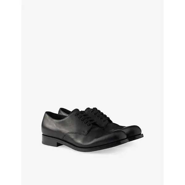 Prada Laced Leather Derby Shoes