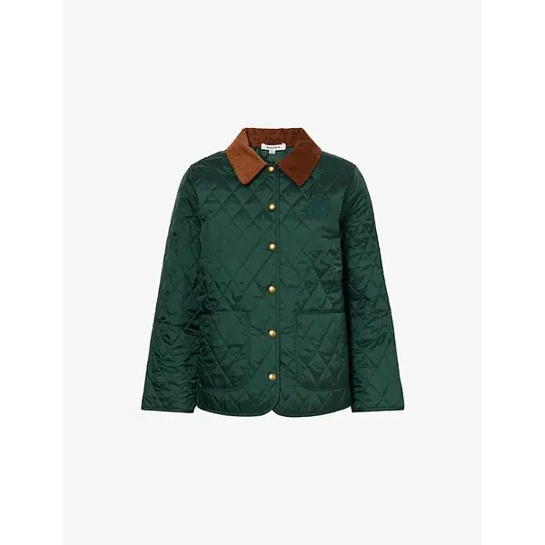 SPORTY & RICH Crest Quilted Nylon Jacket