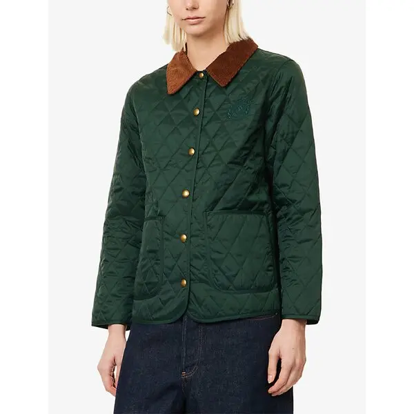 SPORTY & RICH Crest Quilted Nylon Jacket