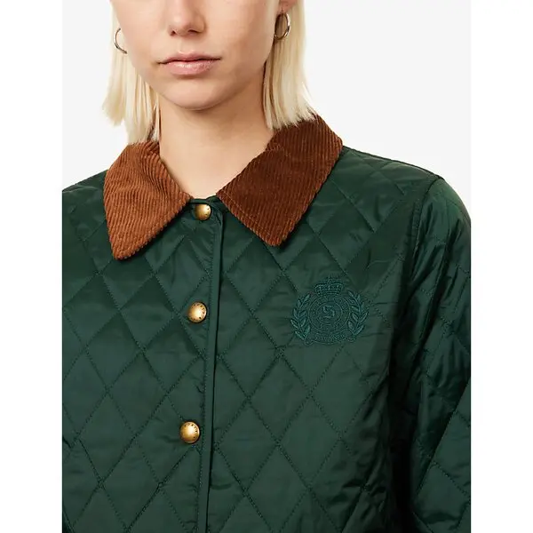 SPORTY & RICH Crest Quilted Nylon Jacket