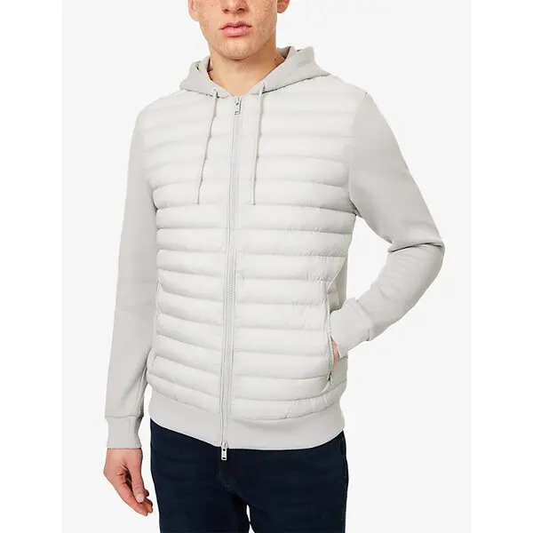 ARNE Hybrid Hooded Quilted Woven Jacket