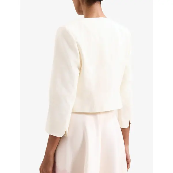 PHASE EIGHT Round-neck Stretch-woven Jacket
