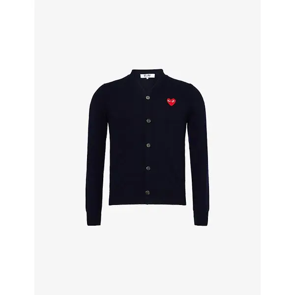 Play Comme Des Garcon Cdg Knit Cardigan - Navy