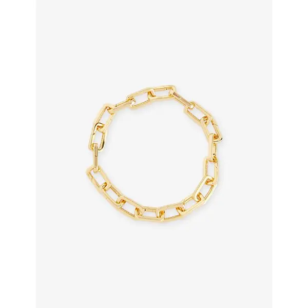 POUBEL Engraved-link 14ct Yellow Vermeil Bracelet - Gold