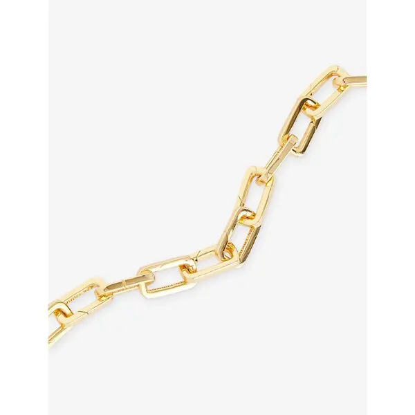 POUBEL 14ct Yellow Vermeil Engraved Link Bracelet - Gold