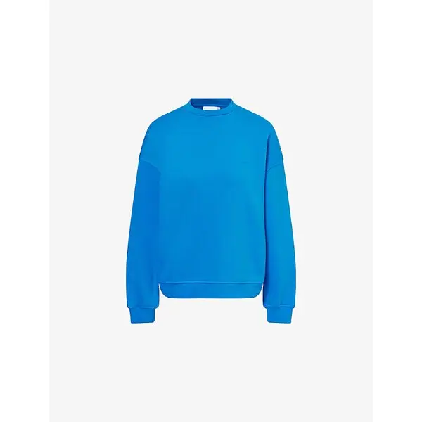 SISTERS & SEEKERS Classic Crewneck Cotton-jersey Sweatshirt - Bluebird