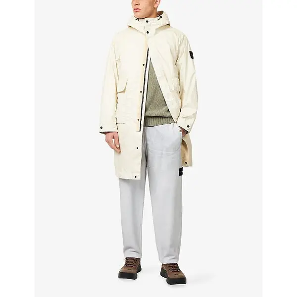Stone Island Membrana 3l Woven Parka Jacket - Ivory | Editorialist