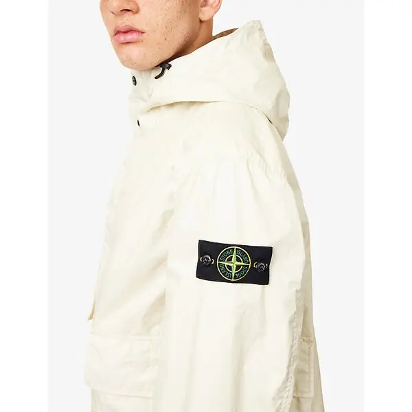 Stone Island Membrana 3l Woven Parka Jacket - Ivory | Editorialist