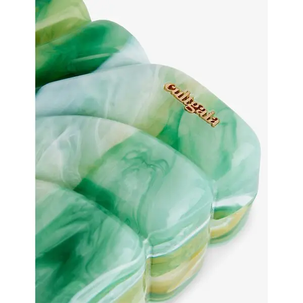 Cult Gaia Aura Acrylic Clutch - Sage