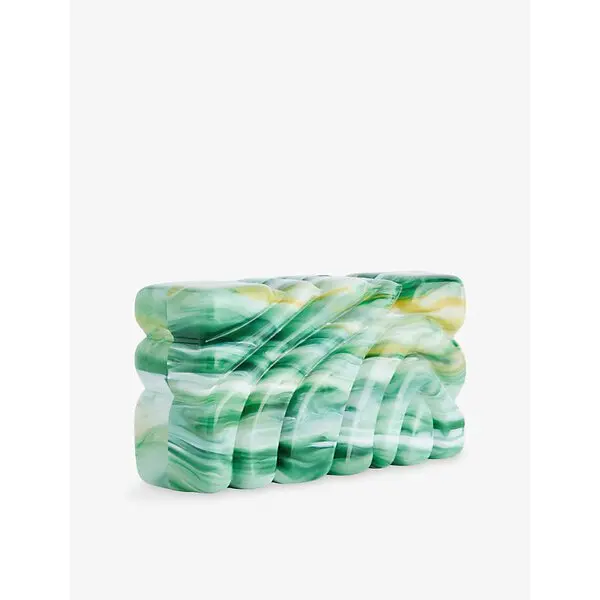 Cult Gaia Aura Acrylic Clutch - Sage