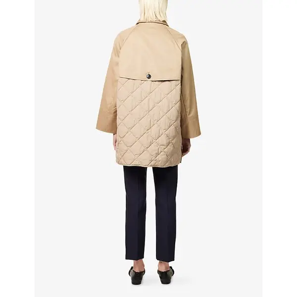 Max Mara Double-breasted Cotton-garbadine Coat