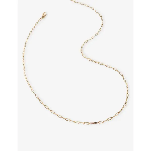 Monica Vinader Paperclip 14ct Yellow-gold Chain Necklace - Yellow Gold
