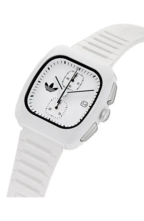 Adidas Chronograph Bio-resin Strap Watch - White