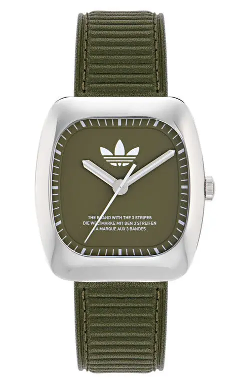Adidas Leather Strap Watch - Green