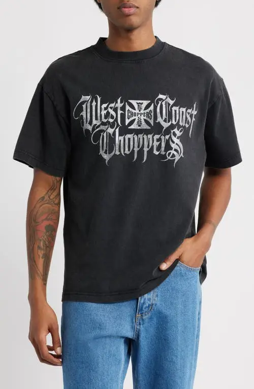 ID SUPPLY CO West Coast Choppers Cotton Graphic T-shirt - Washed Black