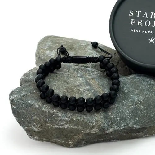 STARFISH PROJECT Helix Matte Agate Beaded Bracelet