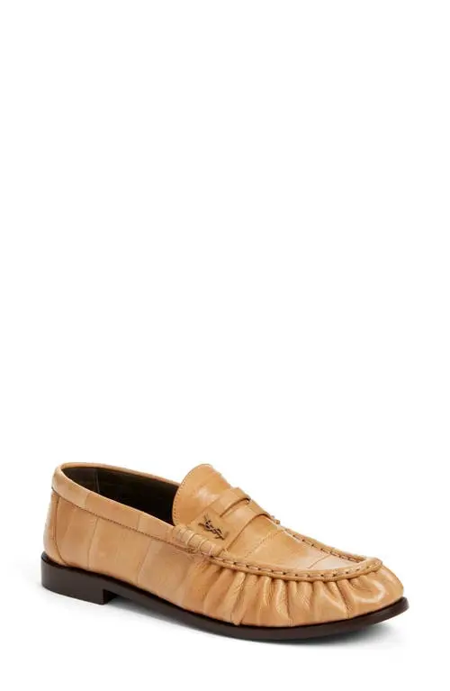 Saint Laurent Eelskin Embossed Leather Loafer