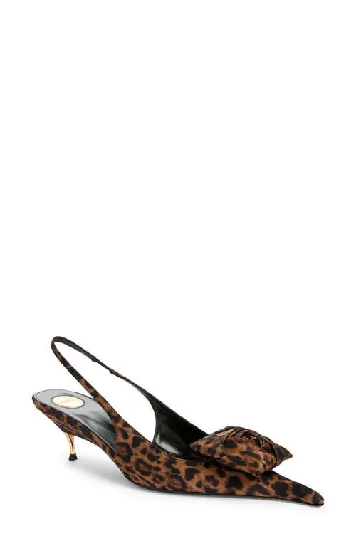 Saint Laurent Dakota Print Slingback Pumps