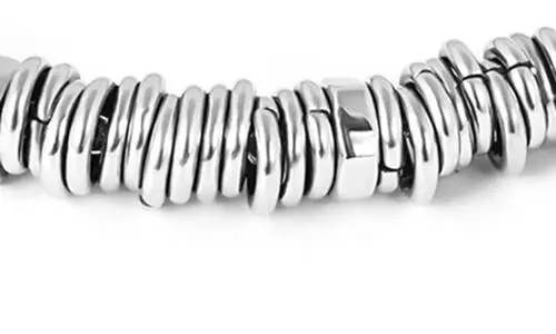 THOMPSON OF LONDON Hexagonal Link Disc Bracelet