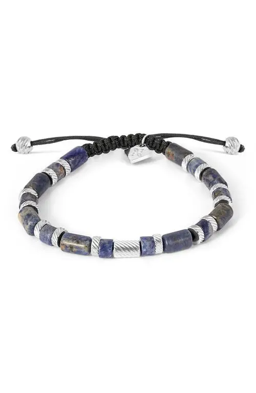 THOMPSON OF LONDON Sodalite Tube Bead Friendship Bracelet - Blue