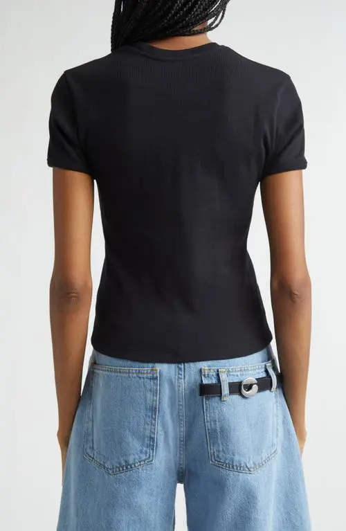 Coperni Crystal Logo Organic Cotton Baby Tee - Black