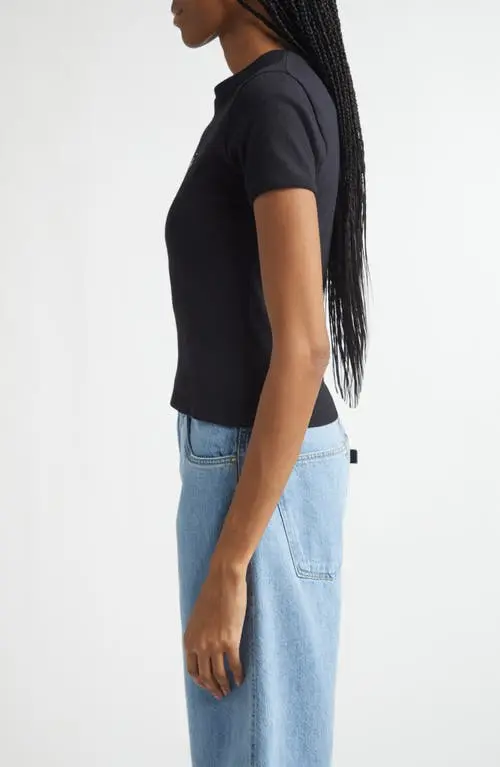 Coperni Crystal Logo Organic Cotton Baby Tee - Black