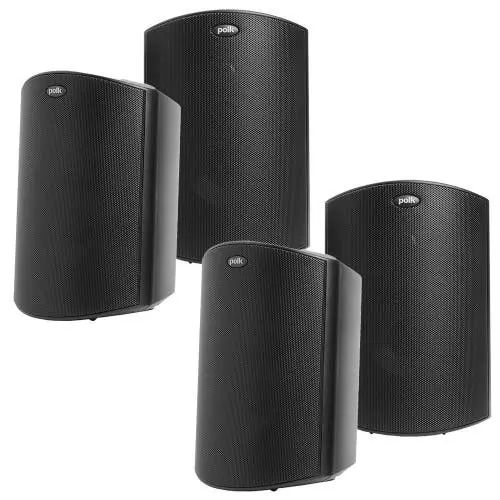 POLK AUDIO Atrium 5 All Weather Outdoor Loudspeakers4 Pack - Black