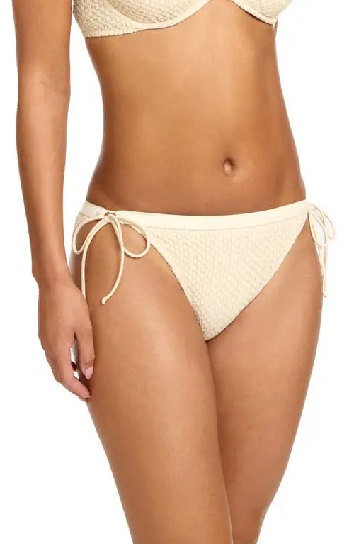 Robin Piccone Fishnet Side Tie Bikini Bottoms