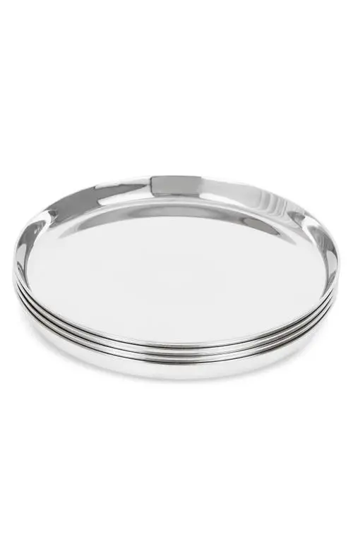 HOLCOMB Set Of 4 Puddle Stainless Steel Coasters
