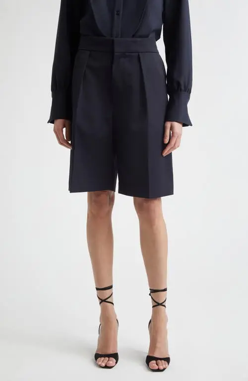 Victoria Beckham Tailored Wool Blend Bermuda Shorts