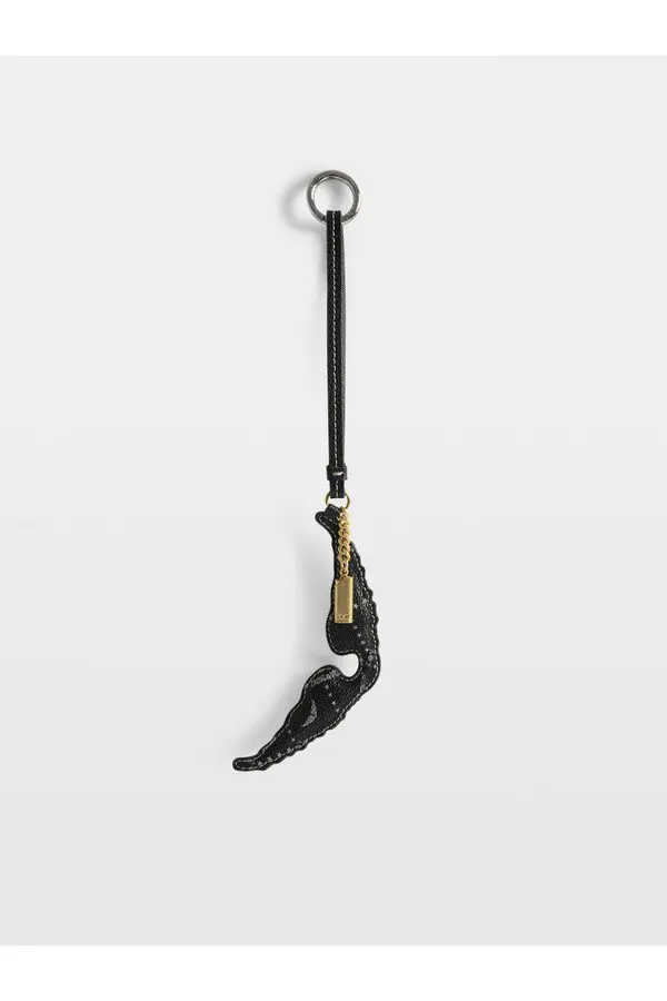 Zadig&Voltaire Z Wings Monogram Keyring - Black