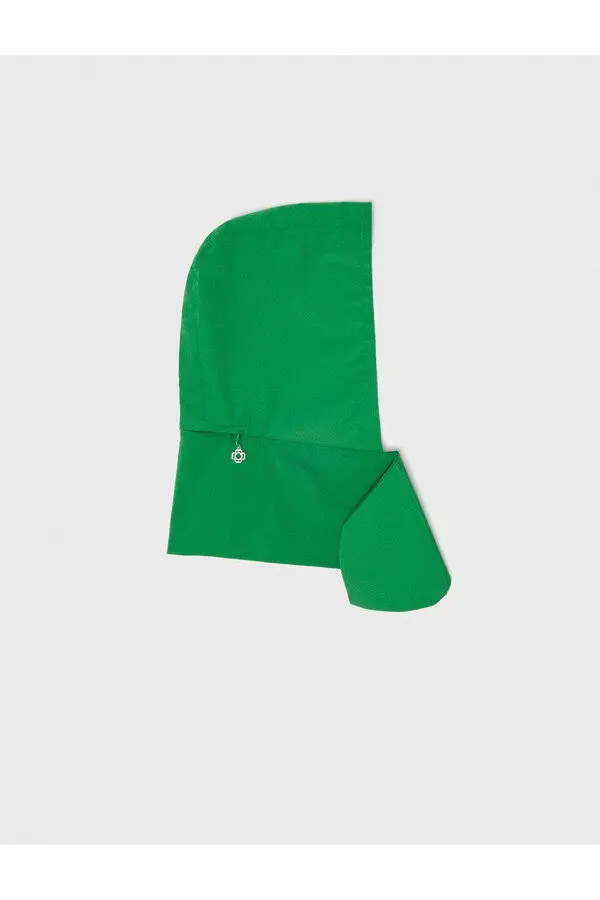 Maje Tie-up Waterproof Hood - Green
