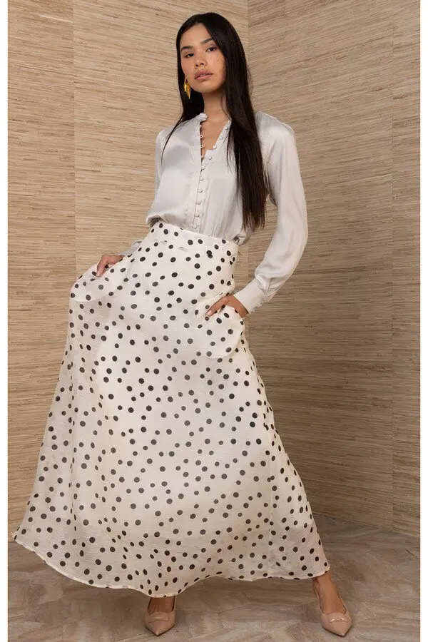 Hale Bob Ariadne Organza Skirt - Neutral