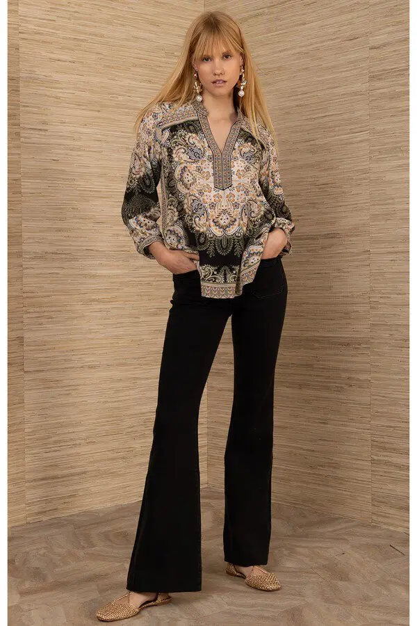 Hale Bob Ryder Silk Top - Black