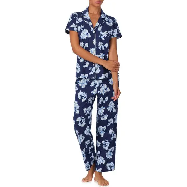 Ralph Lauren Print Crop Pajamas - Navy/print