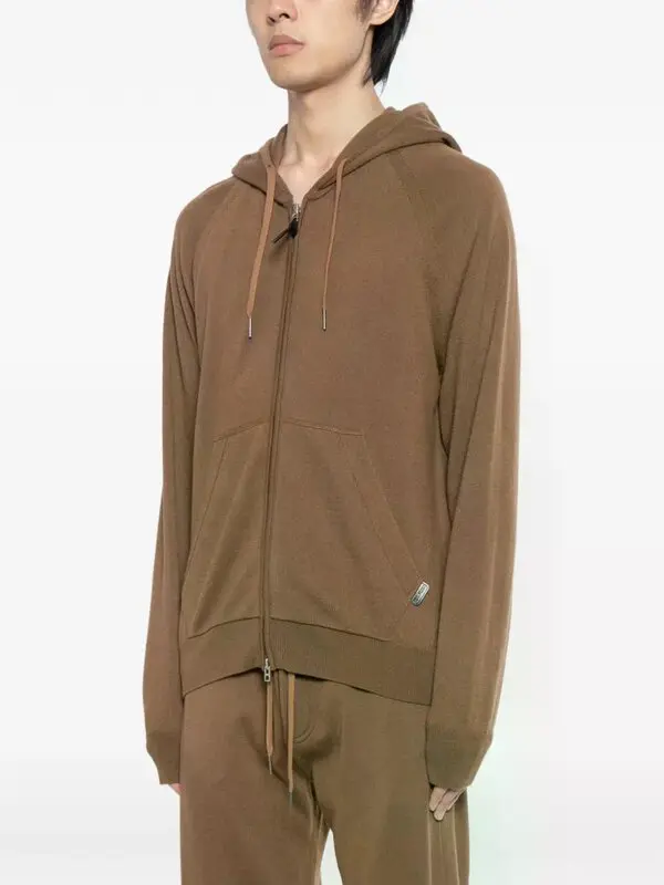 TOM FORD Knitted Hoodie - Brown