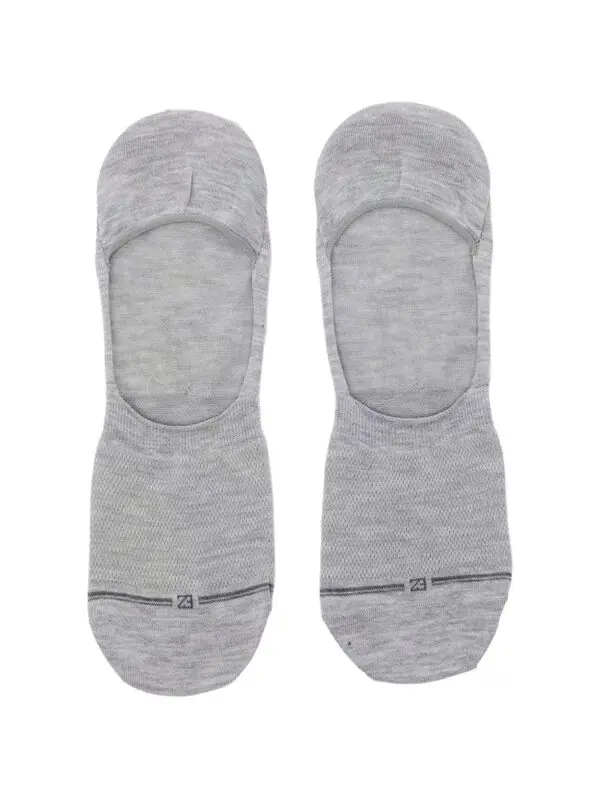 Zegna Logo-embroidered Socks - Grey