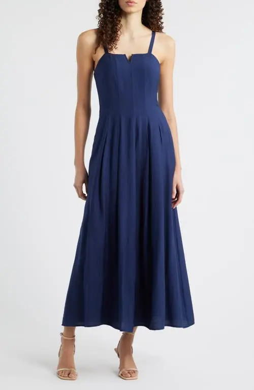 CIEBON Carisa Sleeveless Flare Maxi Dress - Navy