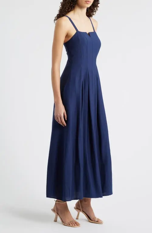 CIEBON Carisa Sleeveless Flare Maxi Dress - Navy